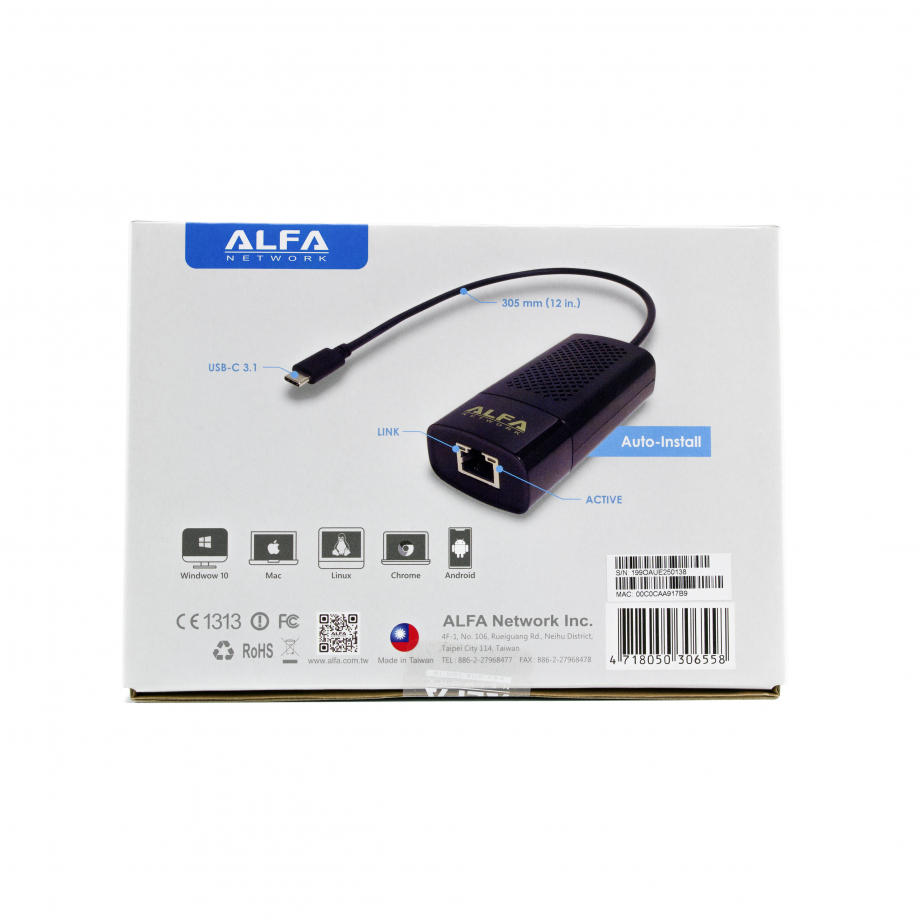 Alfa Adattatore Ethernet USB AUE2500C | Getic