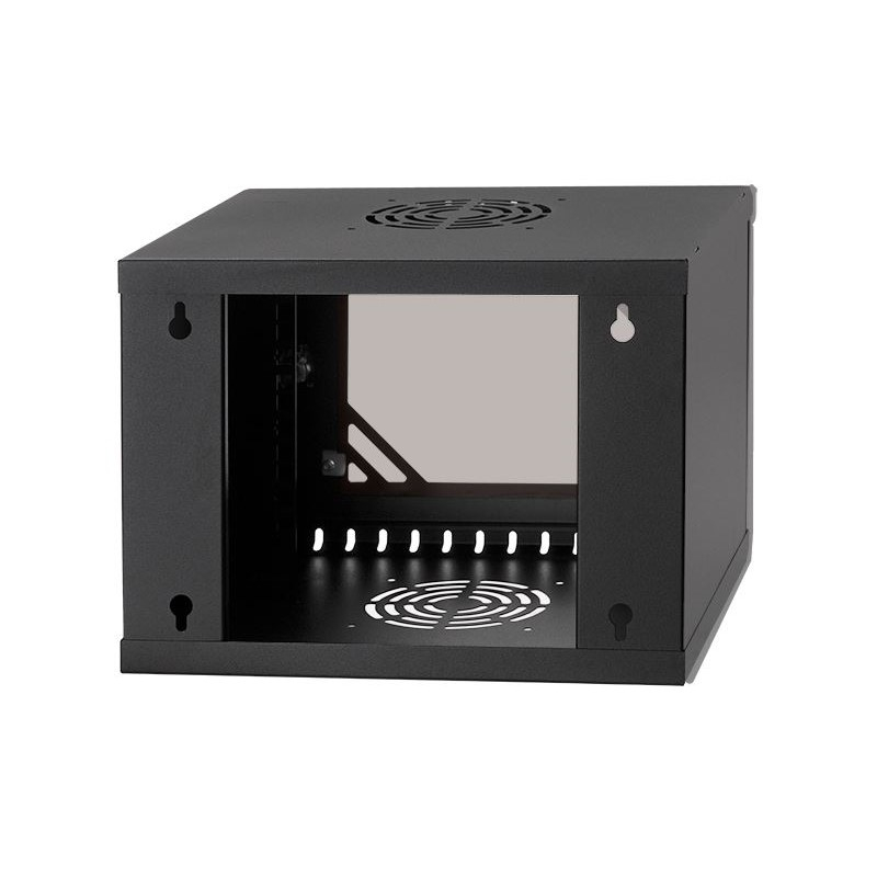 Armadio rack 10" 4U, 300mm, porta in vetro, nero | Acquista su Getic.it